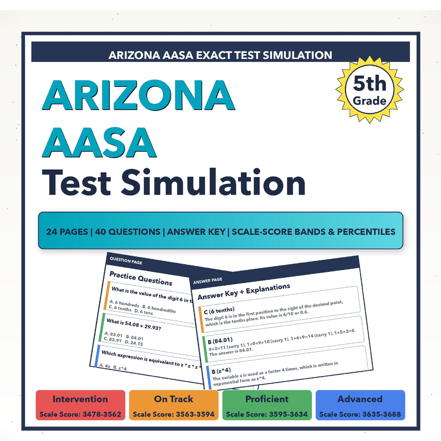 Grade 5 AASA Math | Made By Teachers