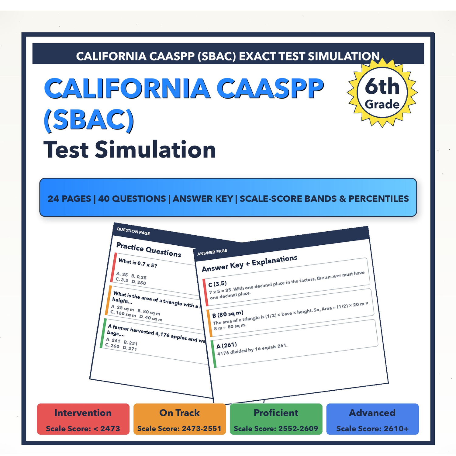 California Math Test | Made By Teachers