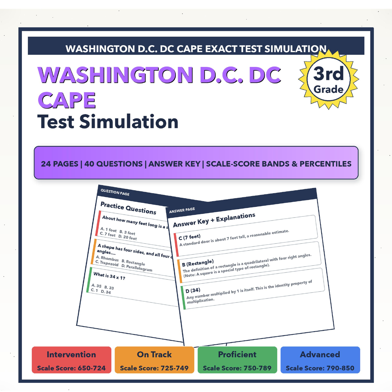 [Grade 4] Florida FAST Math Test Simulation | All 4 Levels (PM3 Score ...