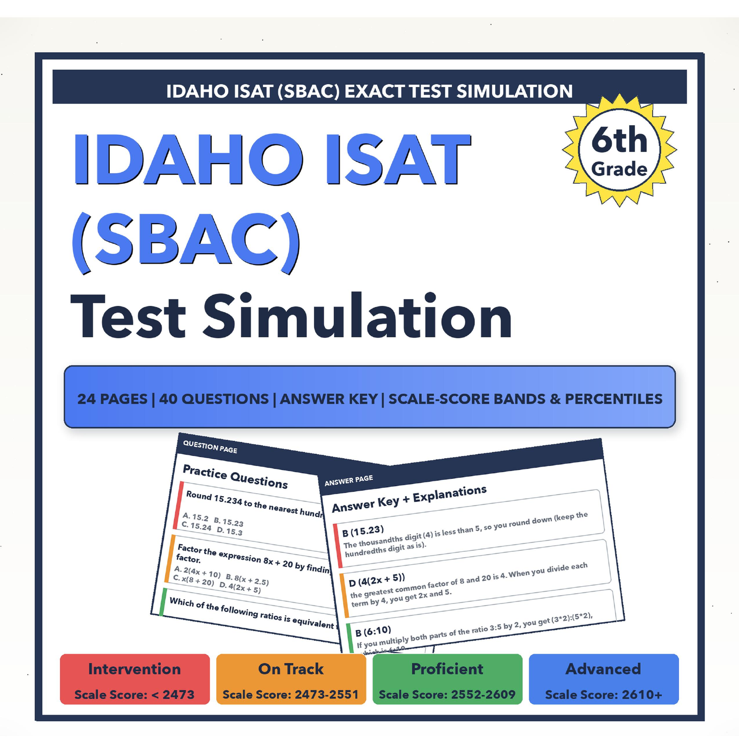 Grade 6 ISAT Math | Made By Teachers