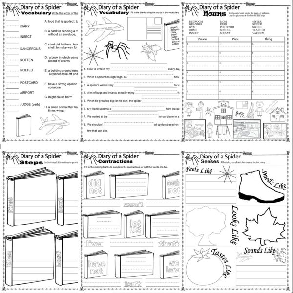 Diary of a Spider Read Aloud Book Companion Reading Comprehension ELA ...