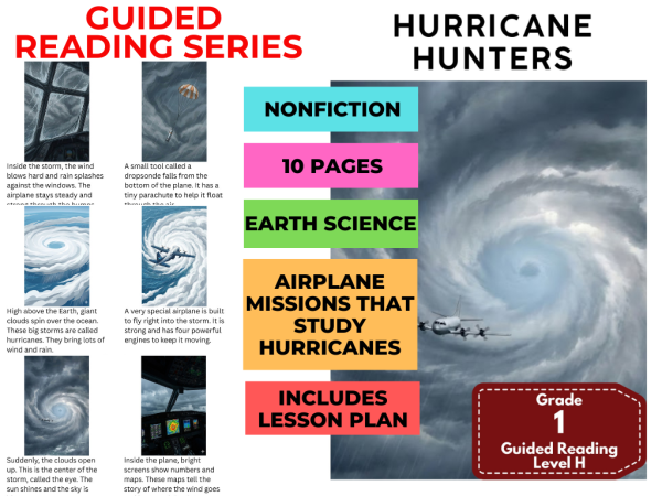 Guided Reading Level H - Hurricane Hunters (with Lesson Plan) | Made By ...