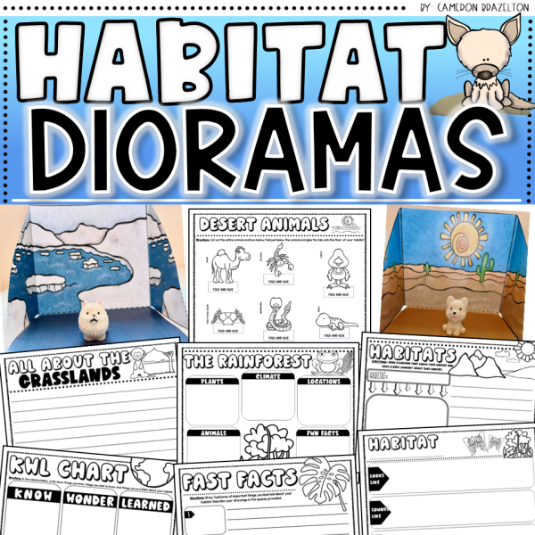 Animal Habitat Diorama Craft | Science and Writing Research Project ...