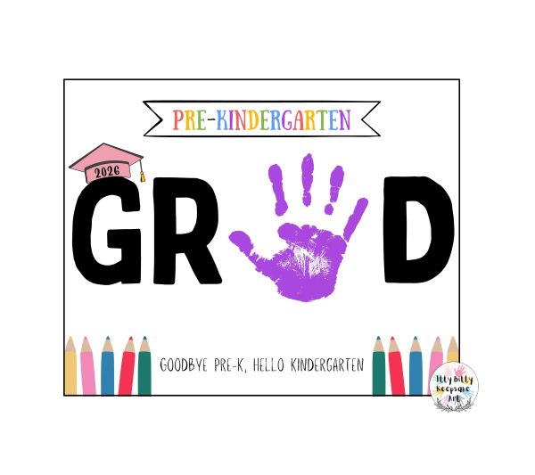 Pre-K Graduation Handprint Craft Printable Template / Pre-Kindergarten ...