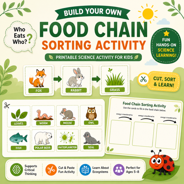 Food Chain Sorting Activity | Printable Science Activity for Kids ...