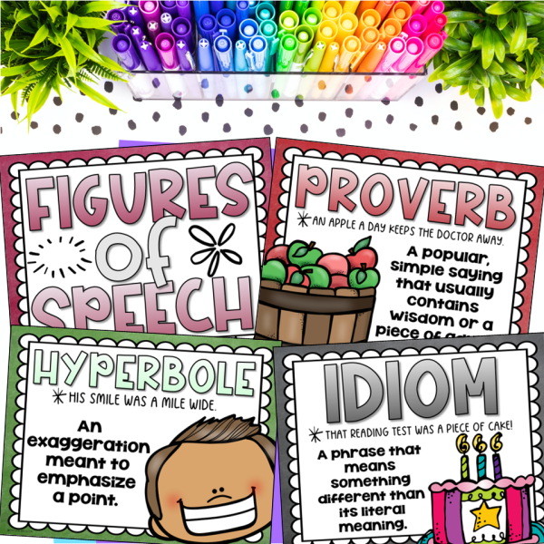 Figurative Language Posters | Figures of Speech Bulletin Board ...