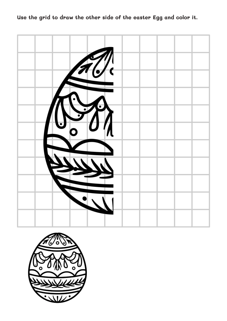 Easter Eggs Symmetry Drawing Worksheet | Made By Teachers