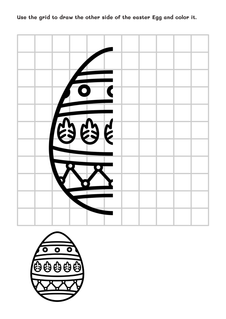 Easter Eggs Symmetry Drawing Worksheet | Made By Teachers