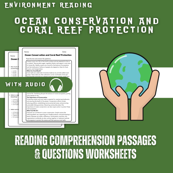 Ocean Conservation and Coral Reef Protection Reading Comprehension ...
