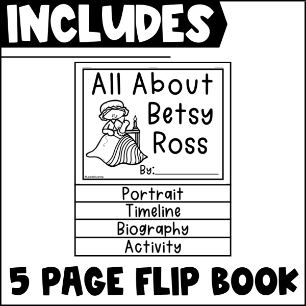 Betsy Ross Biography Activites, Worksheets, Posters, Flip Book - U.S ...