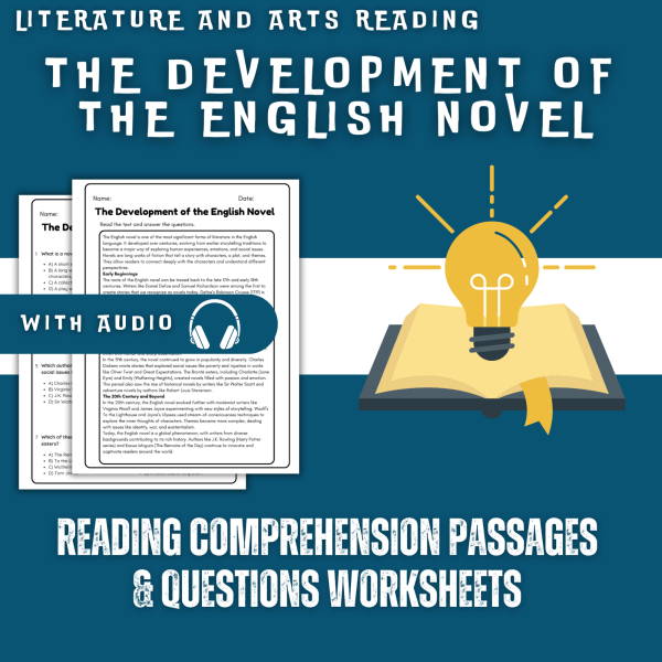 The Development of the English Novel Reading Comprehension Worksheet ...