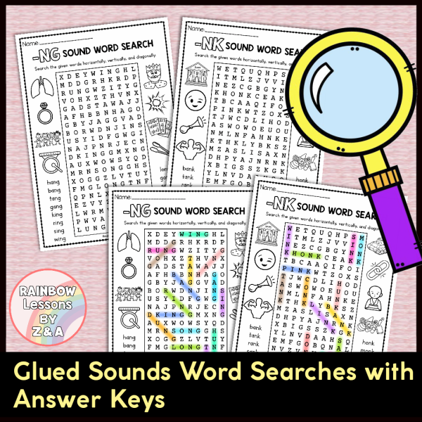 Worksheets ing ang ong ung words | Glued Sounds Craft | ink ank onk unk ...